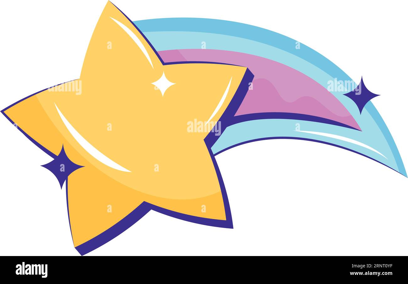 shooting star design vector isolated Stock Vector Image & Art - Alamy