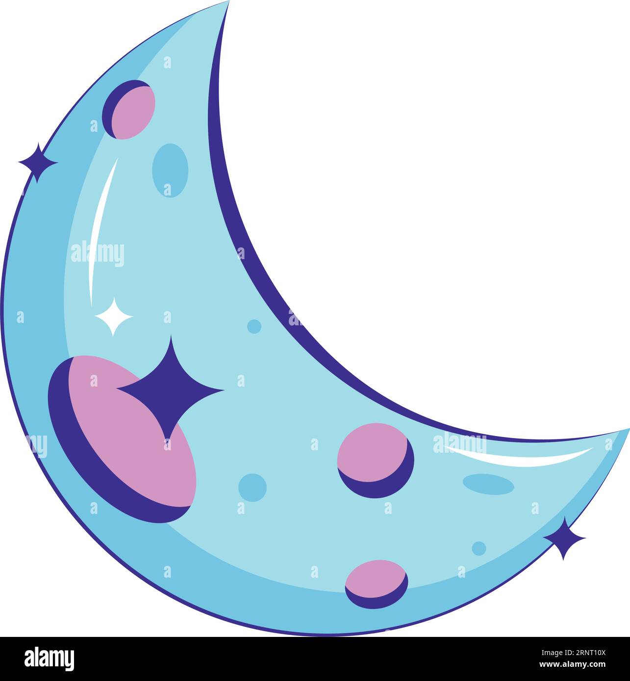 blue moon design vector isolated Stock Vector Image & Art - Alamy