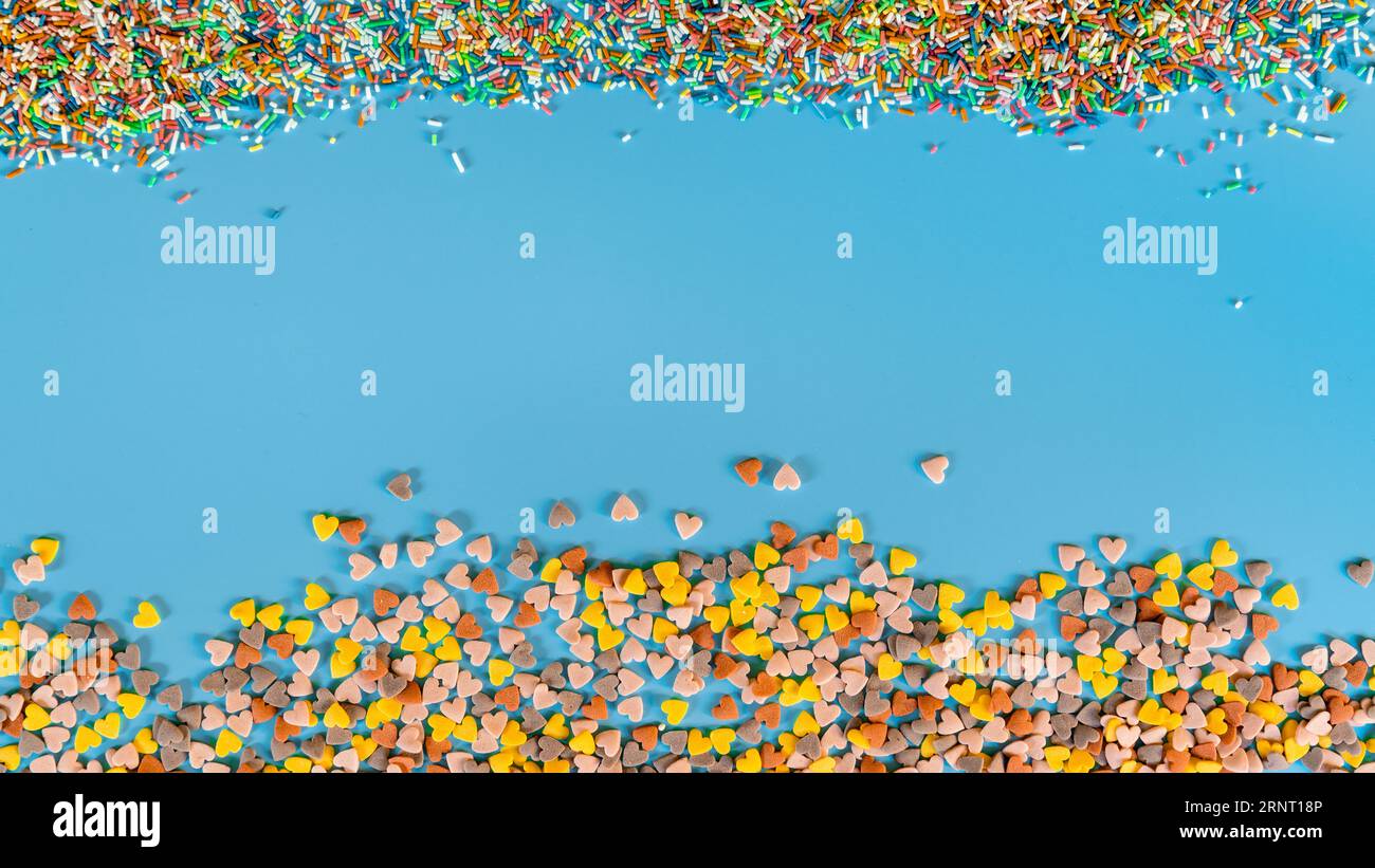 abstract blue pink background with geometric sprinkles for cakes Stock ...