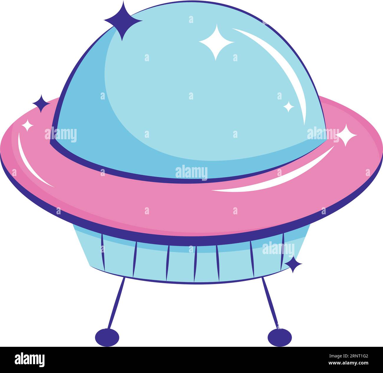 pink ufo design vector isolated Stock Vector Image & Art - Alamy