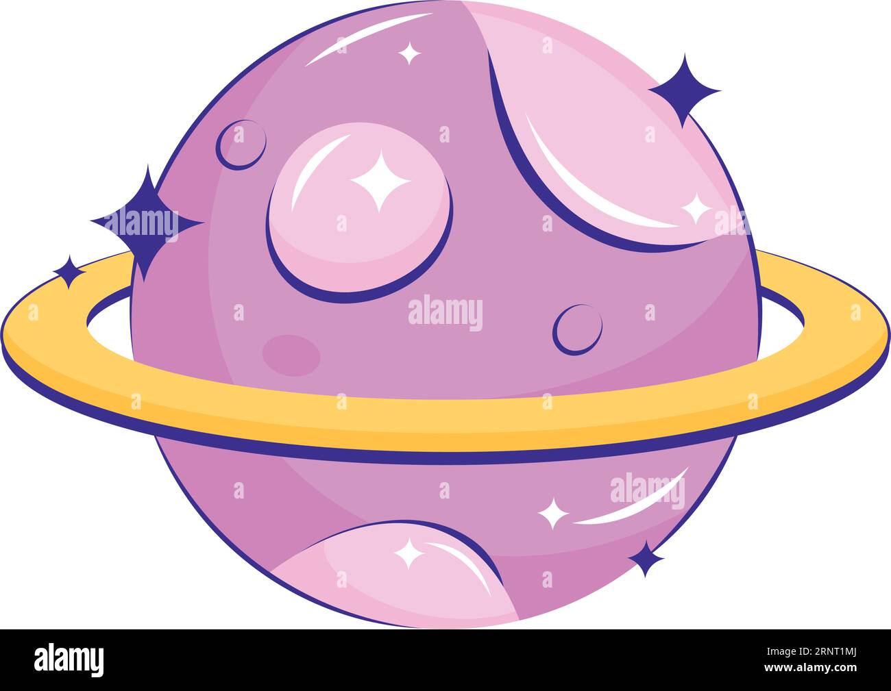 pink saturn design vector isolated Stock Vector Image & Art - Alamy