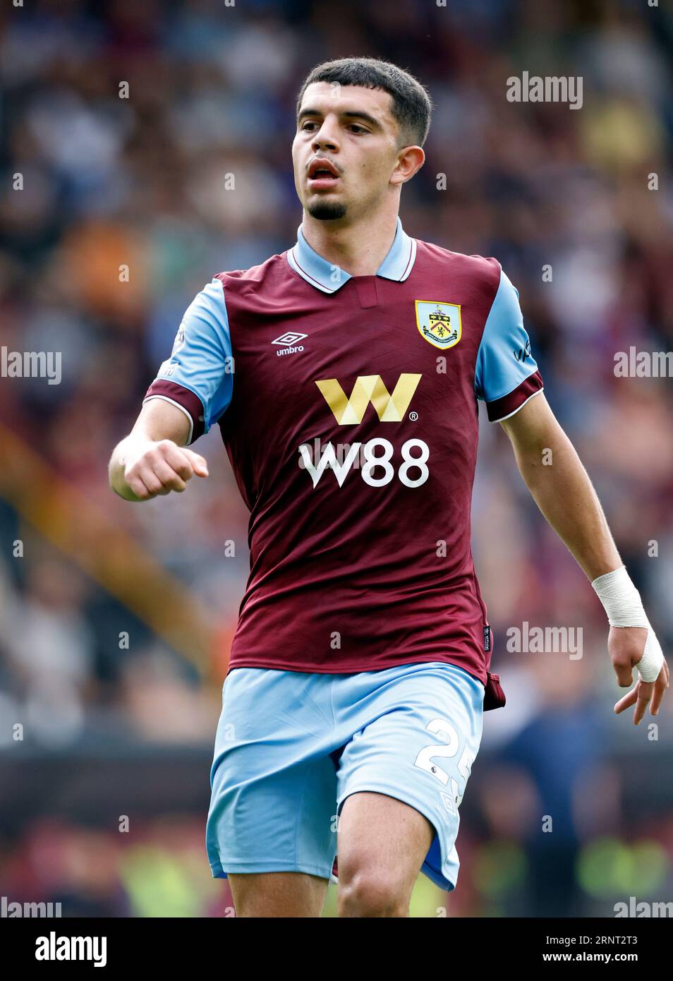Burnley’s Zeki Amdouni during the Premier League match at Turf Moor ...