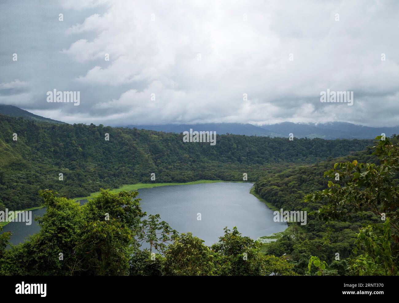 Cloudy sky beautiful rainforest lake Stock Photo - Alamy