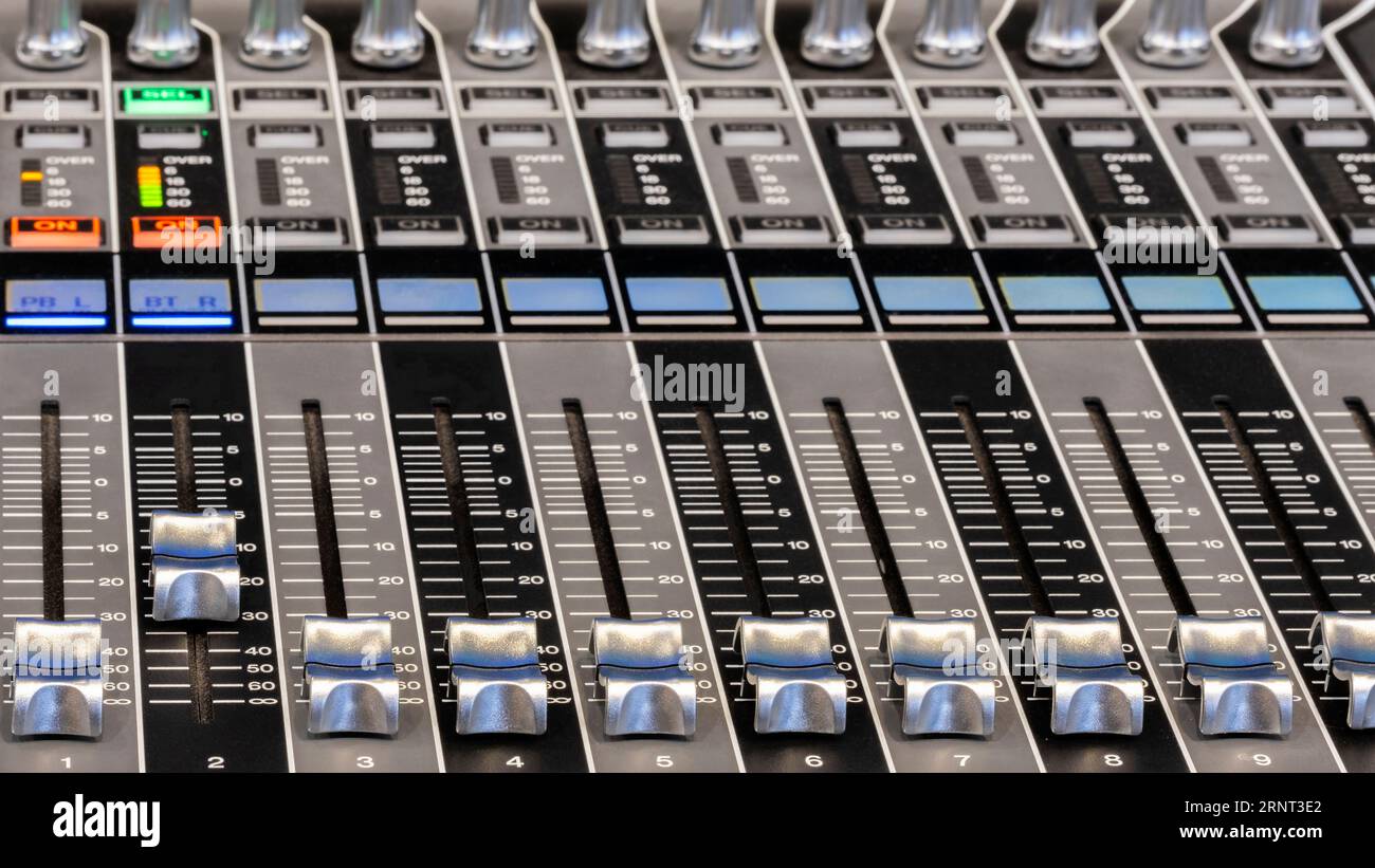 Close up dj remote soundboard hi-res stock photography and images - Alamy