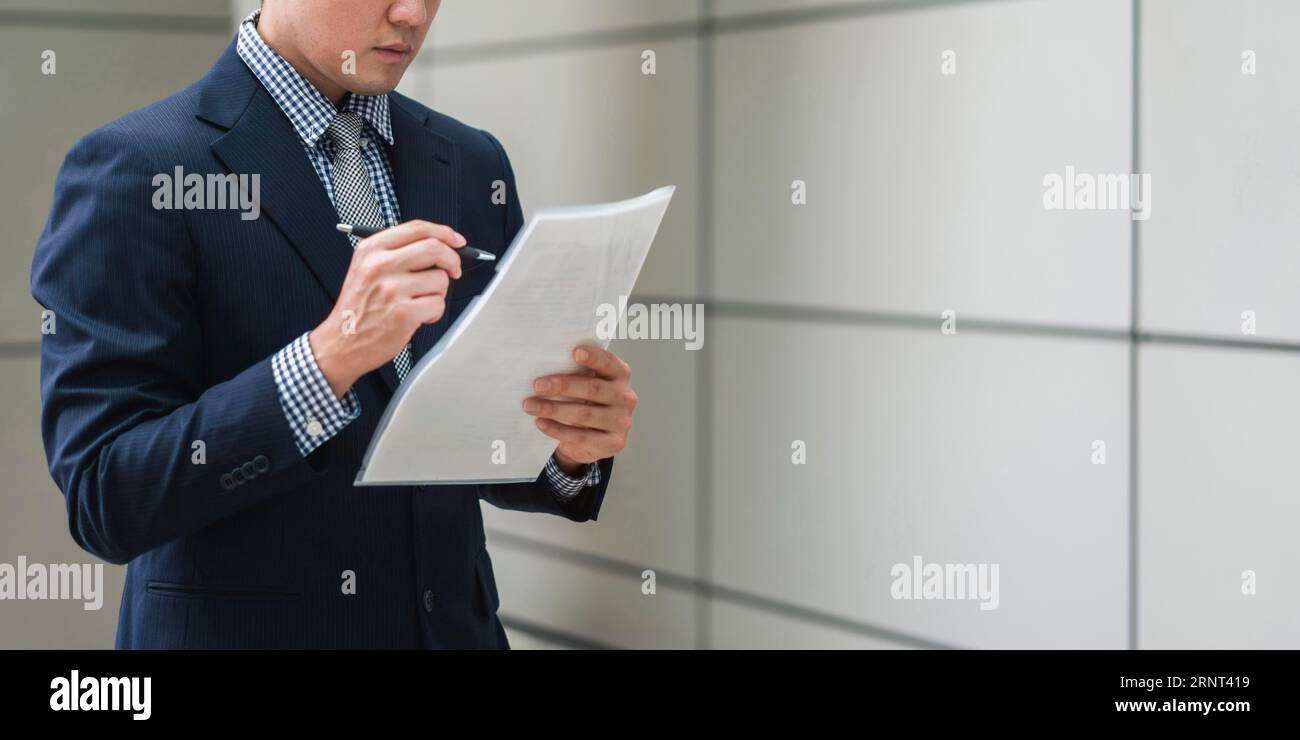 Front view business man suit Stock Photo - Alamy