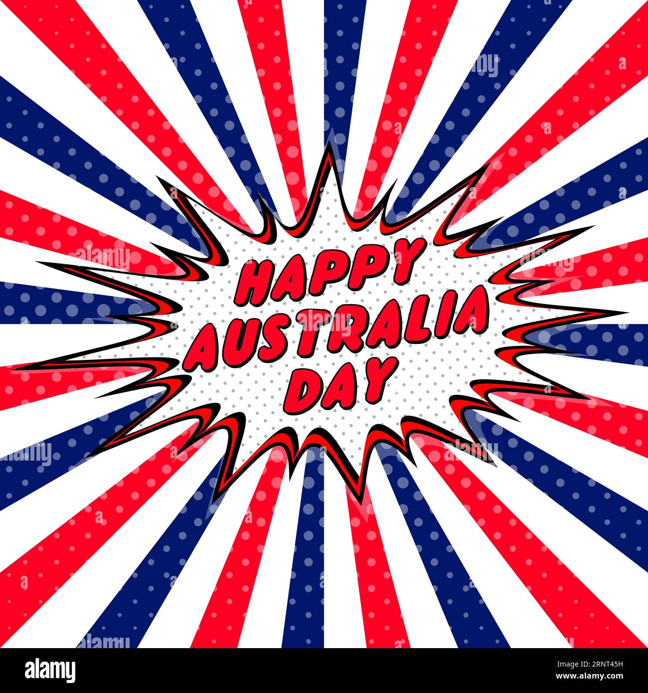 Happy Australia Day 26 January. pop art comic speech bubble Stock ...