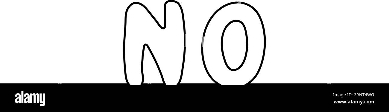 Text word yes no one line drawing yes no drawing Stock Vector Image ...