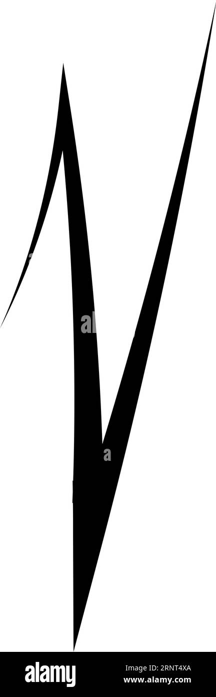 Thunder lighting bolt flash icons wolf, fang symbol hand drawn Stock ...