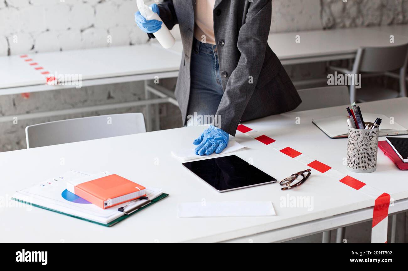 New normal office with safety measures Stock Photo - Alamy