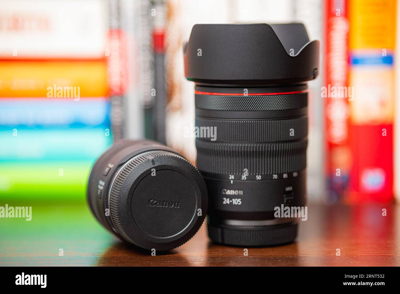 Wroclaw, Poland - May 17 2023: Zoom lens for Canon cameras RF 24-105mm ...