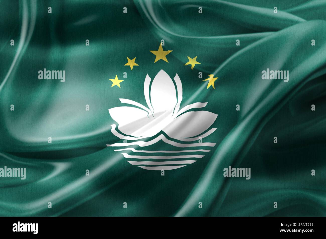 Macao Flag - Realistic Waving Fabric Flag Stock Photo - Alamy