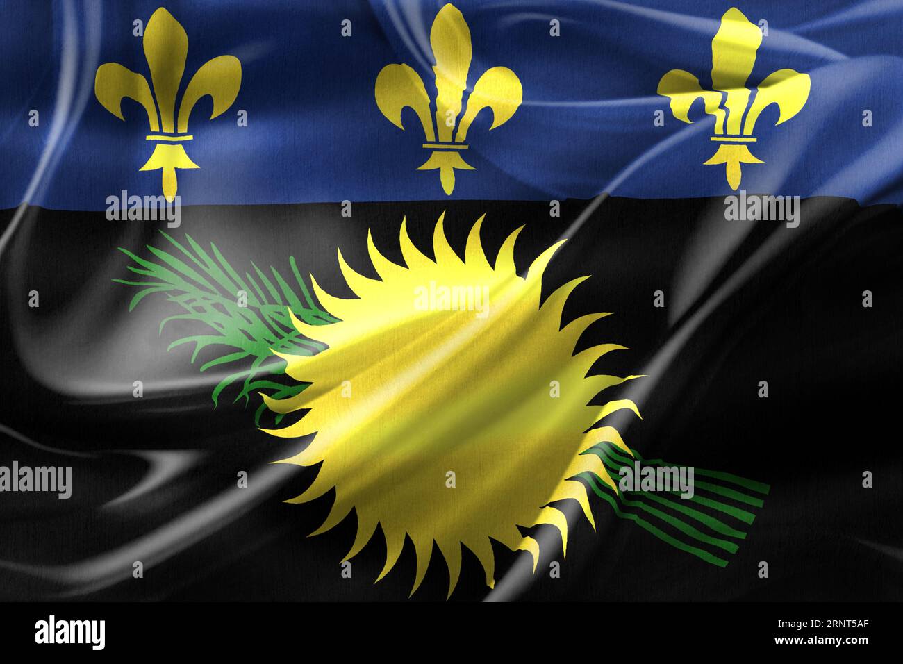 Guadeloupe flag realistic waving hi-res stock photography and images ...