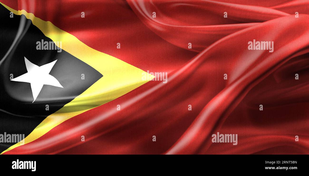 3D-Illustration Of A East Timor Flag - Realistic Waving Fabric Flag ...