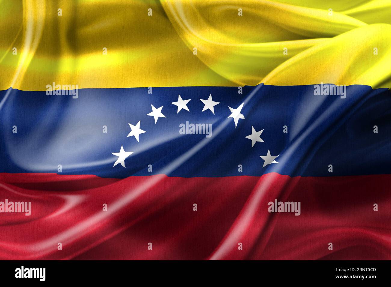 3D-Illustration Of A Venezuela Flag - Realistic Waving Fabric Flag ...