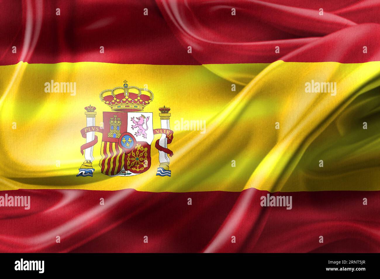 Spain Flag - Realistic Waving Fabric Flag Stock Photo - Alamy
