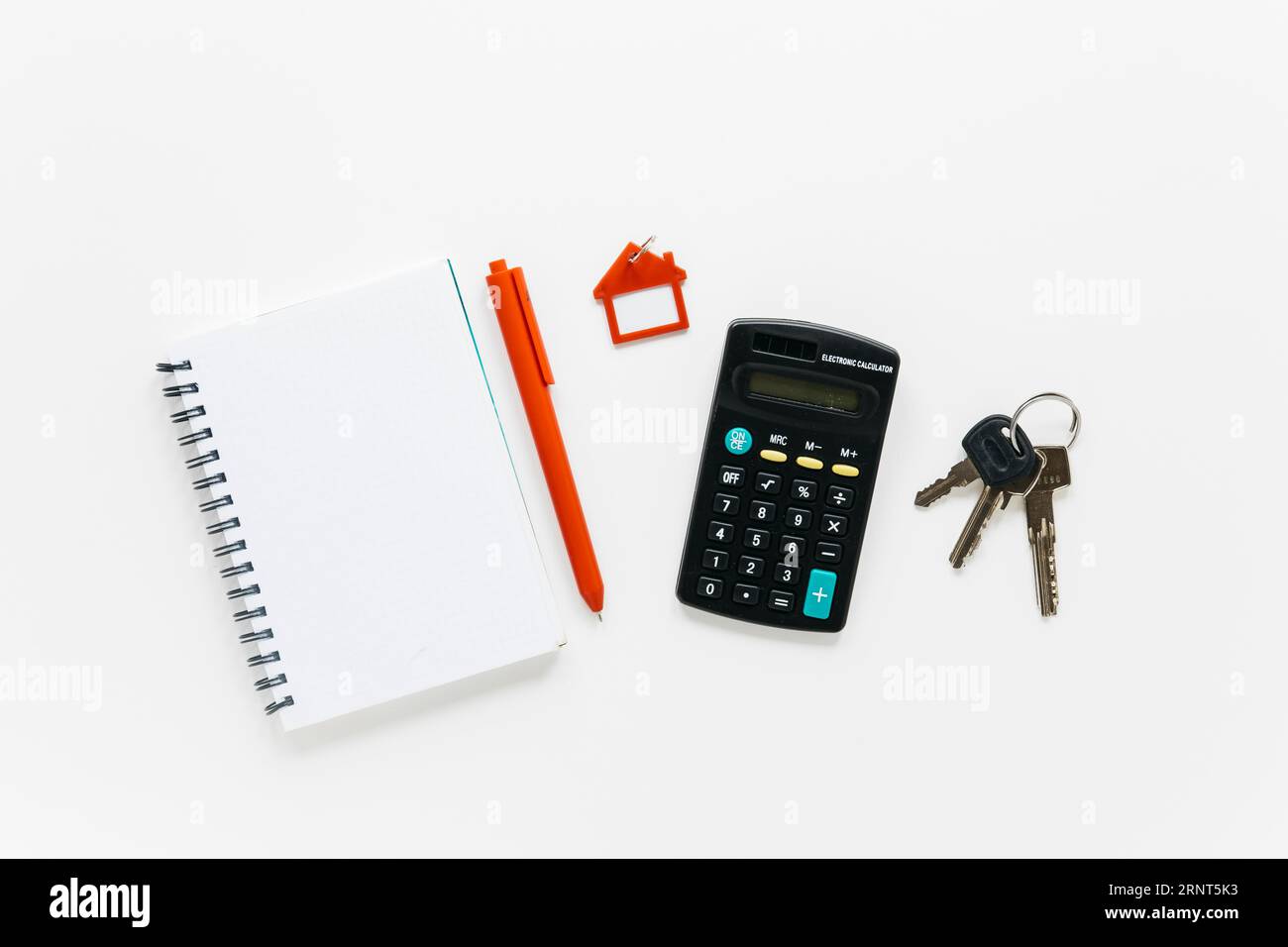 Office stationery keys isolated white backdrop Stock Photo - Alamy