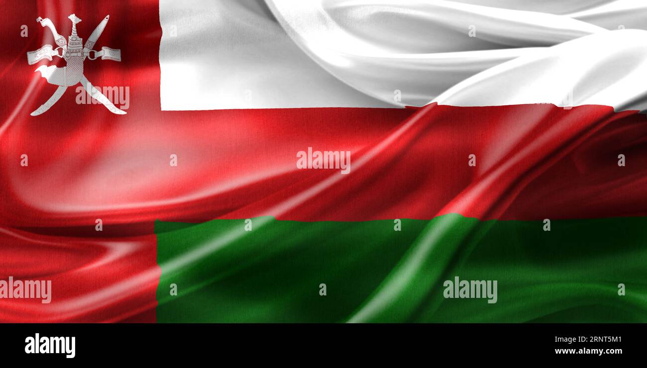 Oman flag 3d realistic waving hi-res stock photography and images - Alamy