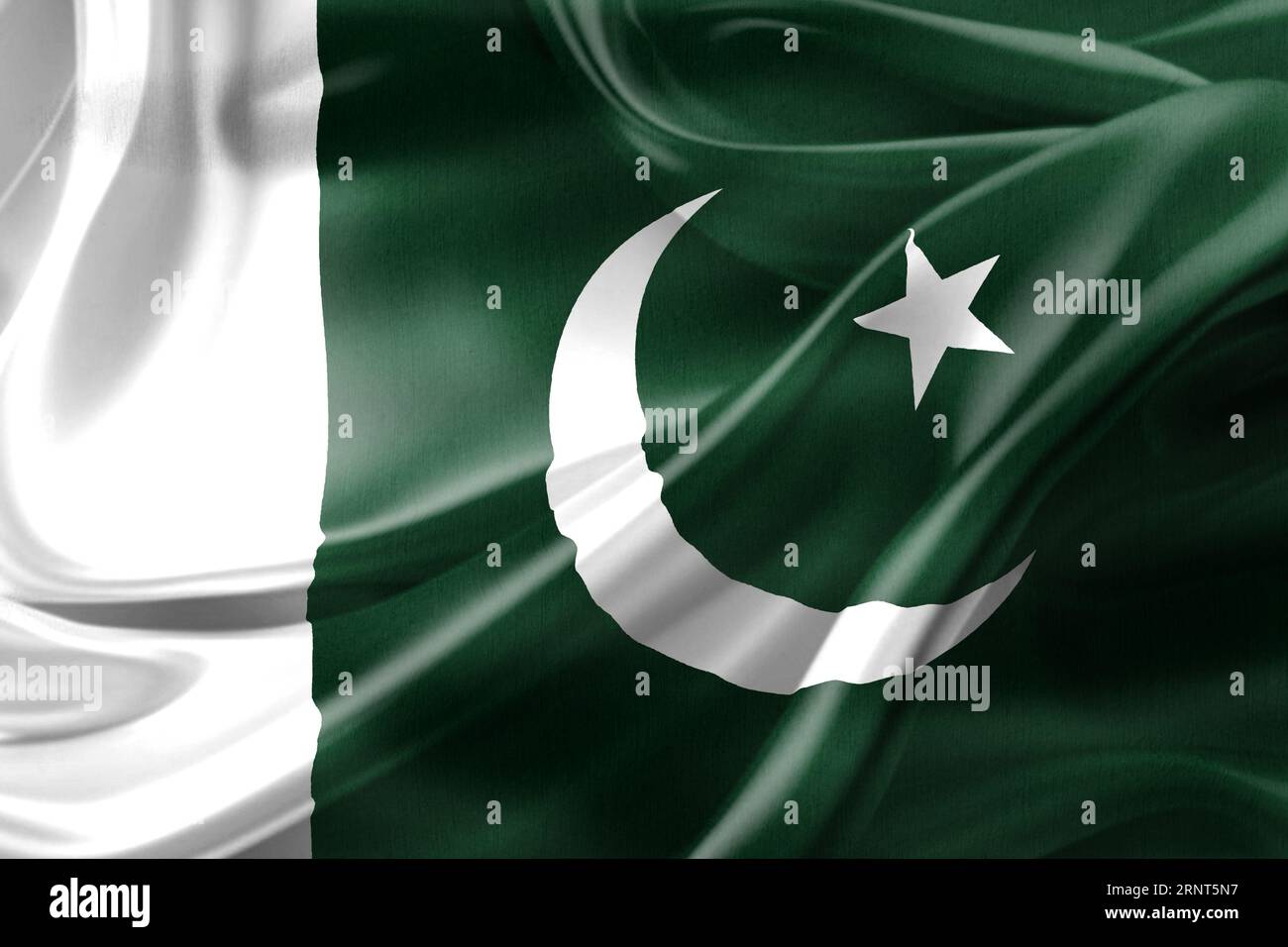 Pakistan Flag - Realistic Waving Fabric Flag Stock Photo - Alamy