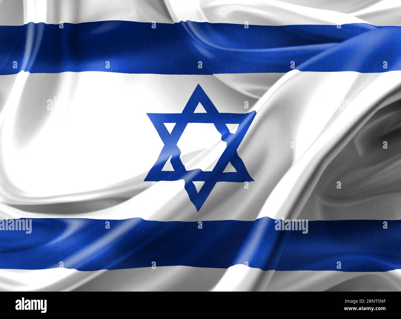Israel Flag - Realistic Waving Fabric Flag Stock Photo - Alamy