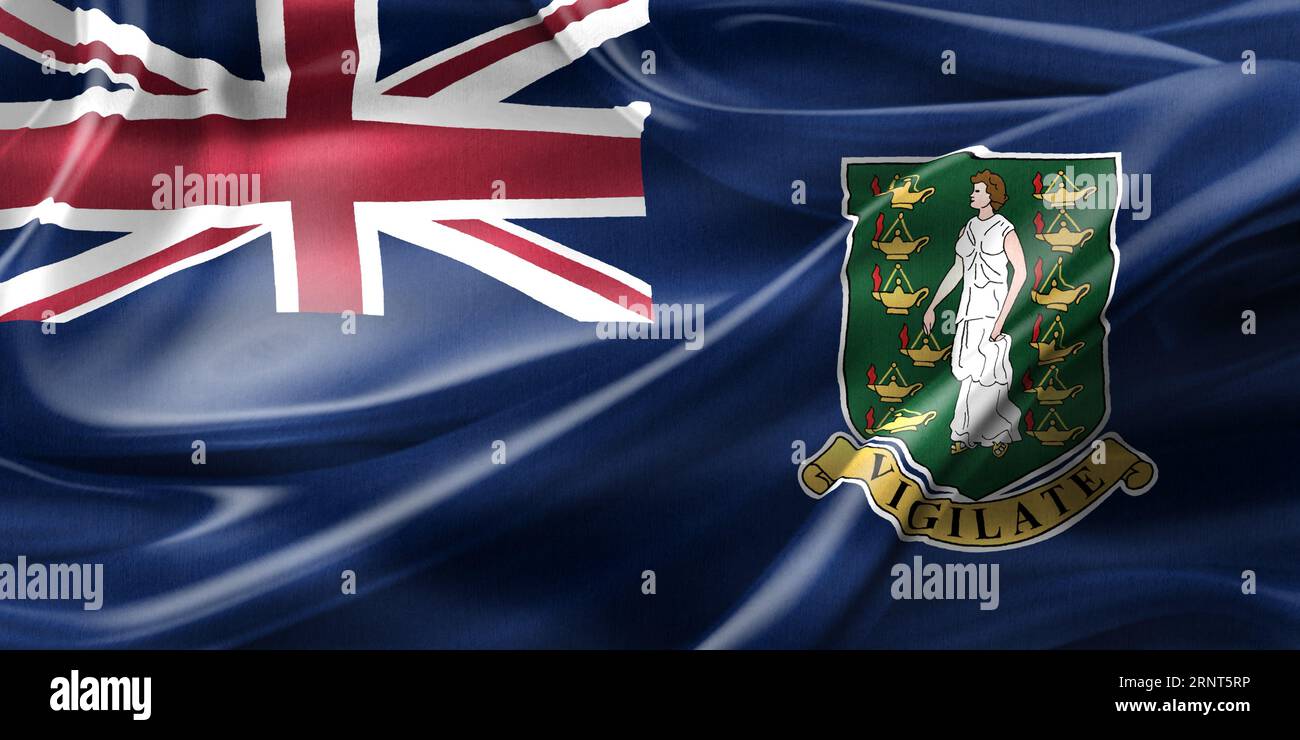 3D-Illustration Of A British Virgin Islands Flag - Realistic Waving ...
