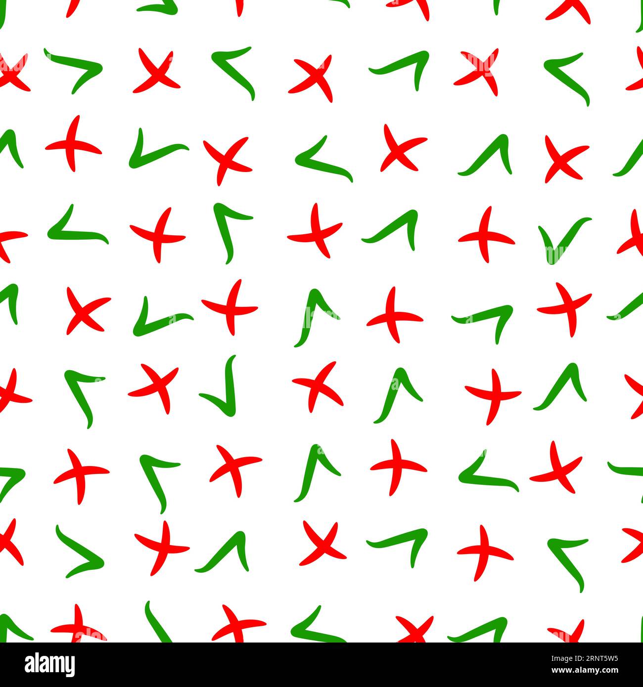 Pattern randomly chaotic situation checkmark green check marks red ...