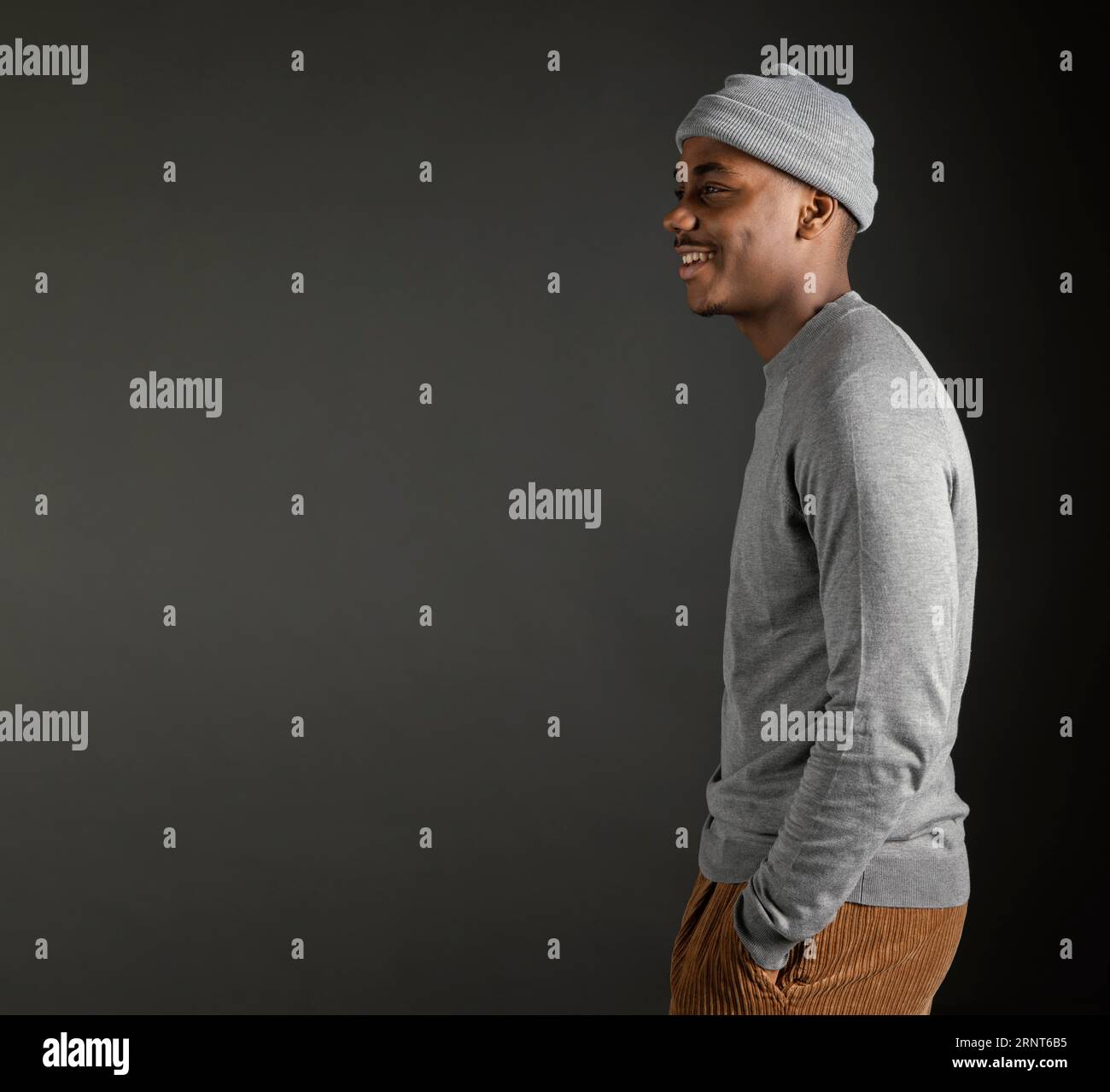 Side view male wearing cap Stock Photo - Alamy