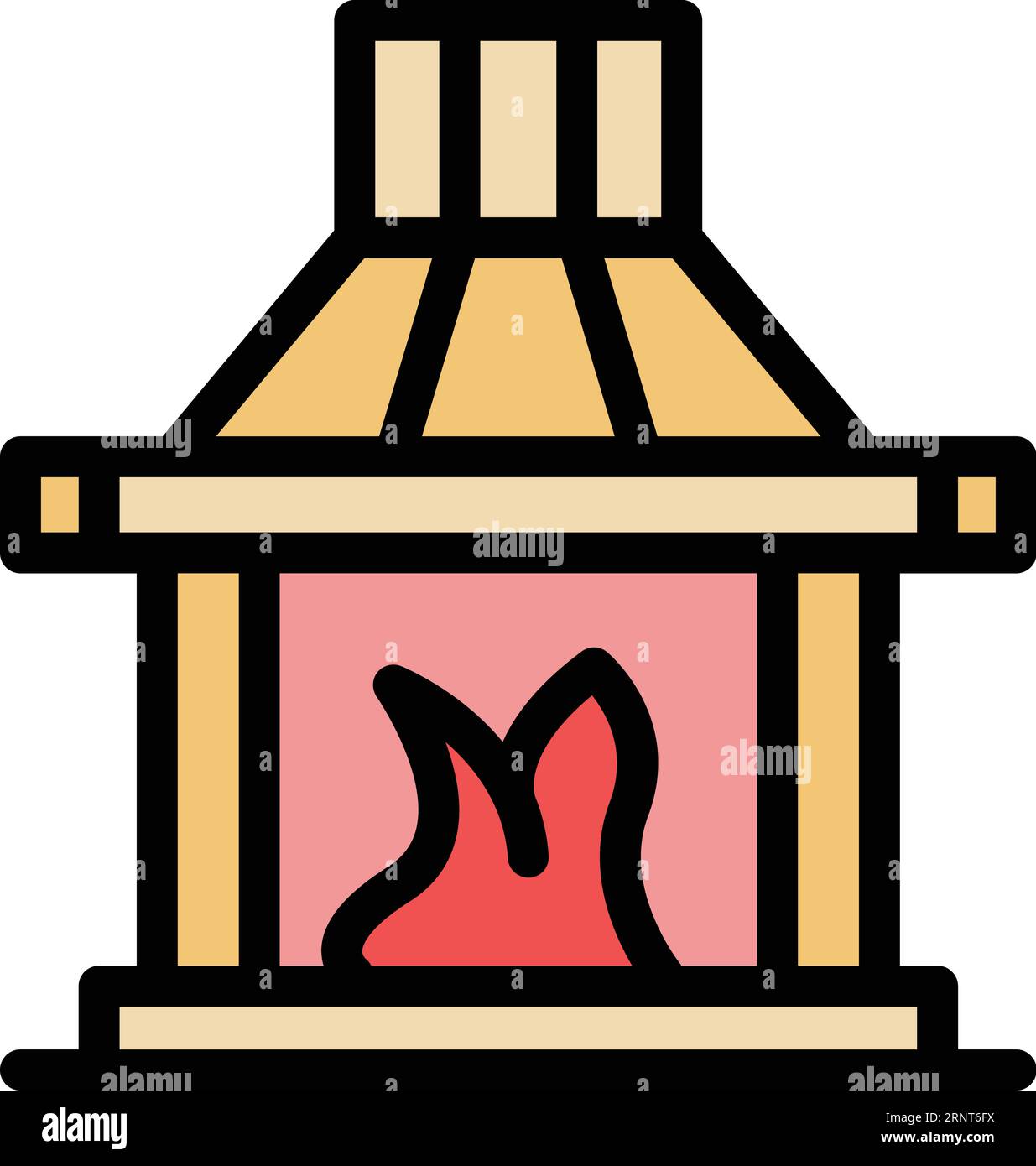 Heat furnace icon outline vector. Stove heater. Fire burning color flat Stock Vector Image & Art ...