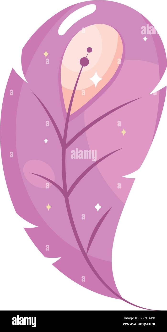 purple feather design vector isolated Stock Vector Image & Art - Alamy
