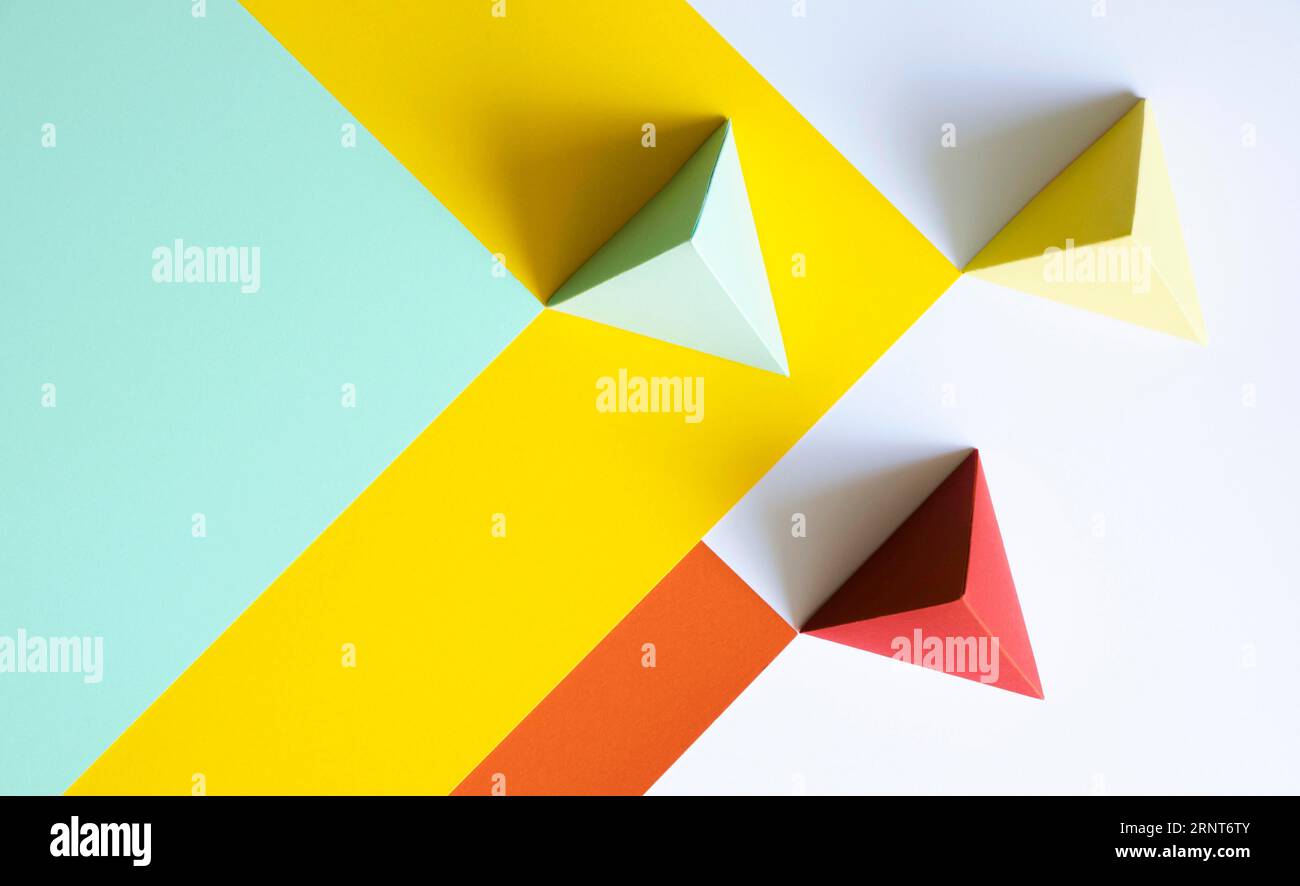 Triangle paper shape Stock Photo - Alamy