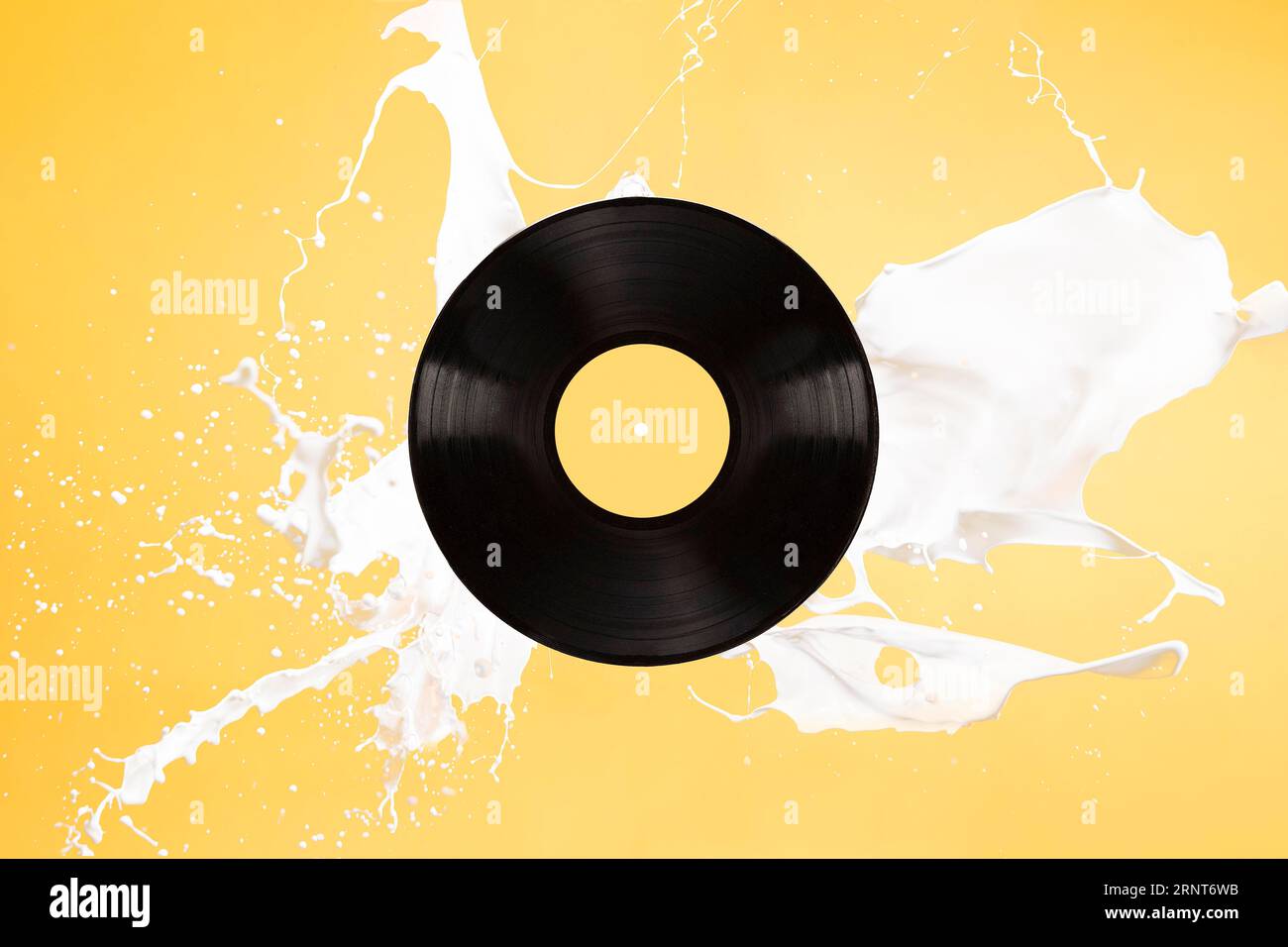 Vinyl background with spilling liquid Stock Photo - Alamy