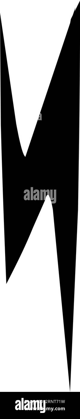 Thunder lighting bolt flash icons wolf fang symbol hand, drawn Stock ...