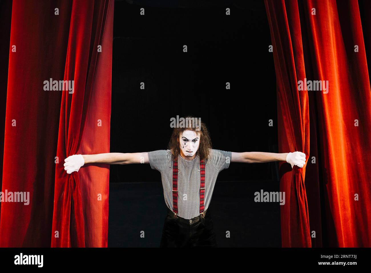 Holding the curtain hi-res stock photography and images - Alamy