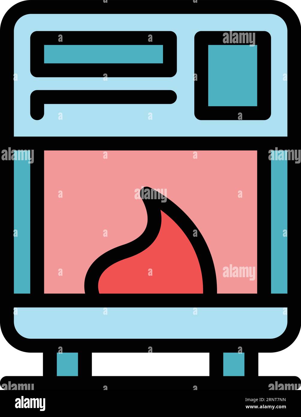 Gas log heater Stock Vector Images - Alamy