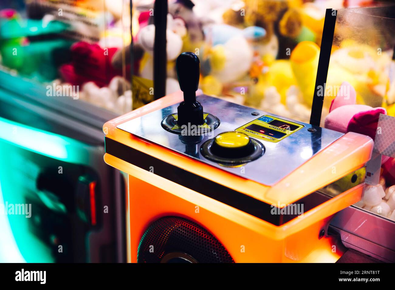 Close up arcade machine controls Stock Photo - Alamy