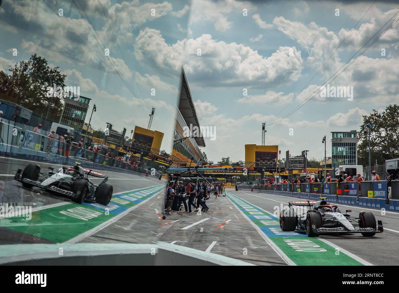 Monza, Italy. 02nd Sep, 2023. Yuki Tsunoda (JPN) AlphaTauri AT04 leaves the pits. 02.09.2023 ...