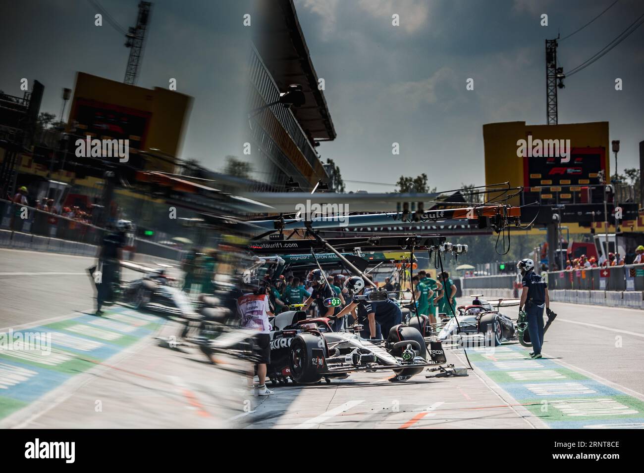 Monza, Italy. 02nd Sep, 2023. Yuki Tsunoda (JPN) AlphaTauri AT04 in the pits. 02.09.2023 ...