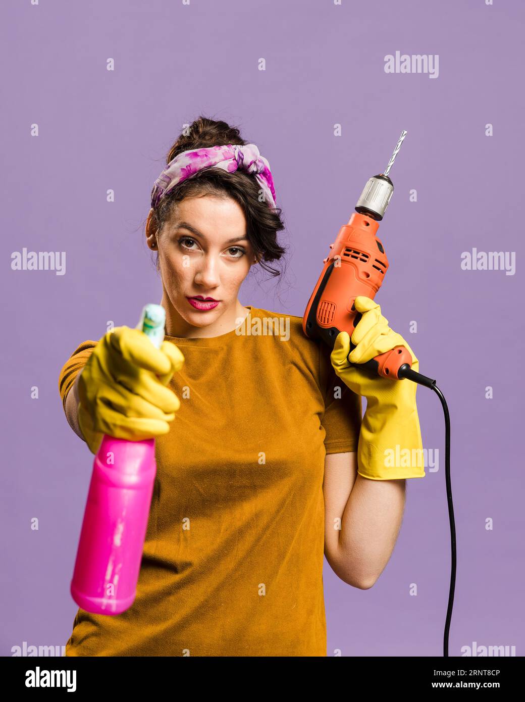 Woman drill hi-res stock photography and images - Alamy