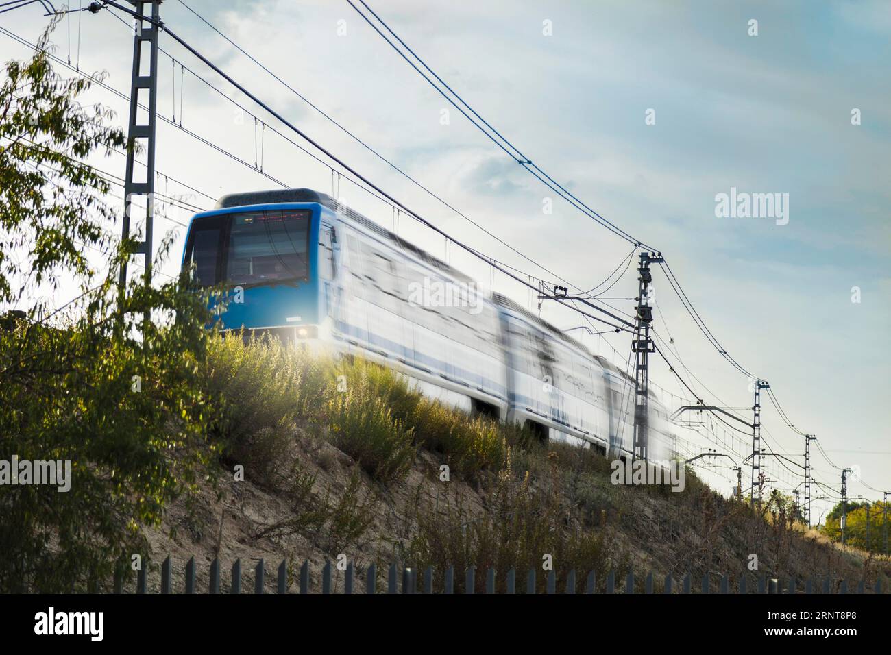 Train countryside high speed hi-res stock photography and images - Alamy