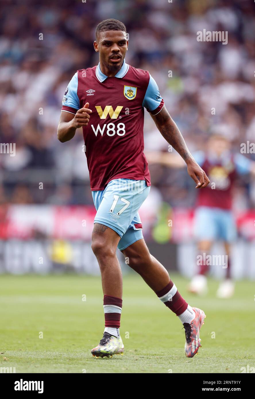 Burnley’s Lyle Foster during the Premier League match at Turf Moor ...