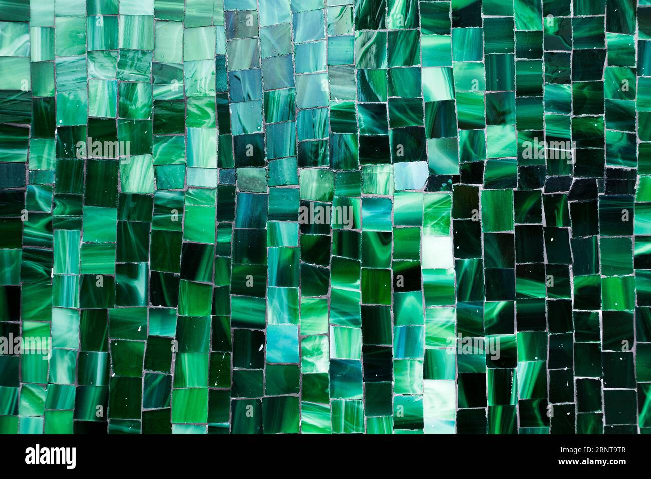 Gradient green mosaic bathroom tiles Stock Photo - Alamy