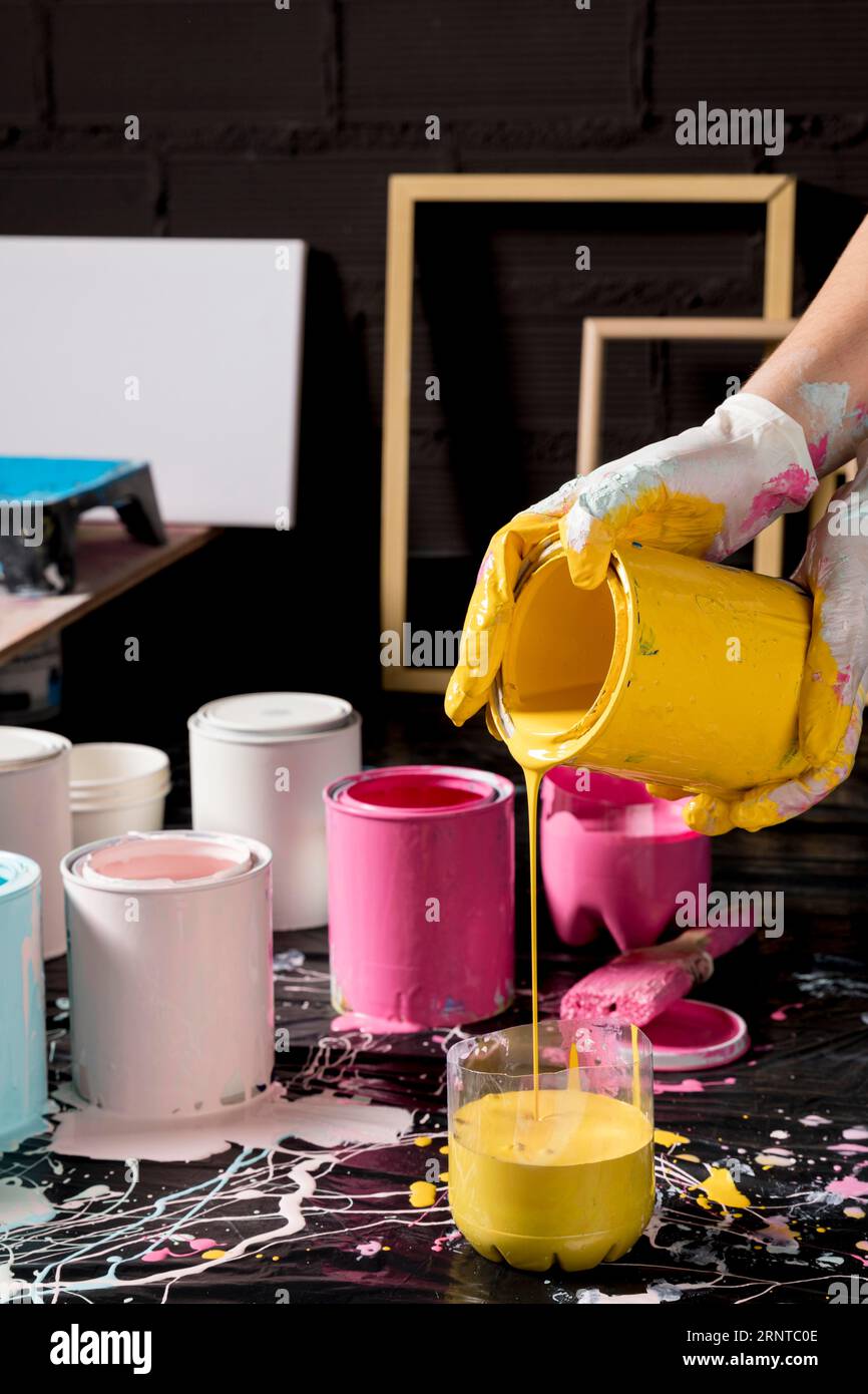 Mixing can hi-res stock photography and images - Alamy
