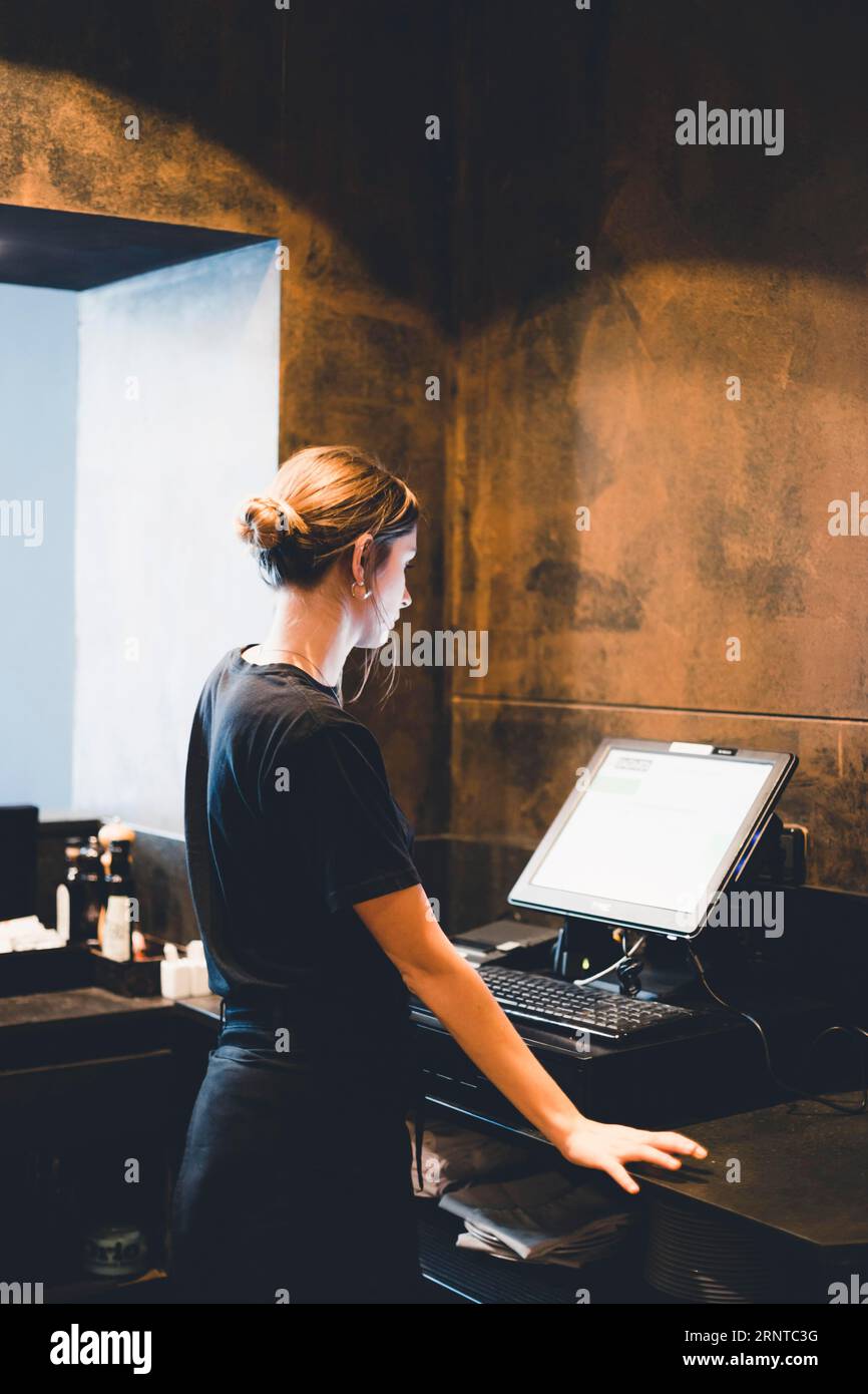 Hostess stand hi-res stock photography and images - Alamy