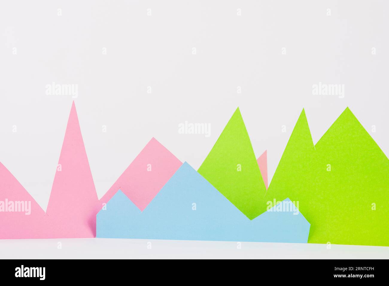 Bright paper mountains white background Stock Photo - Alamy