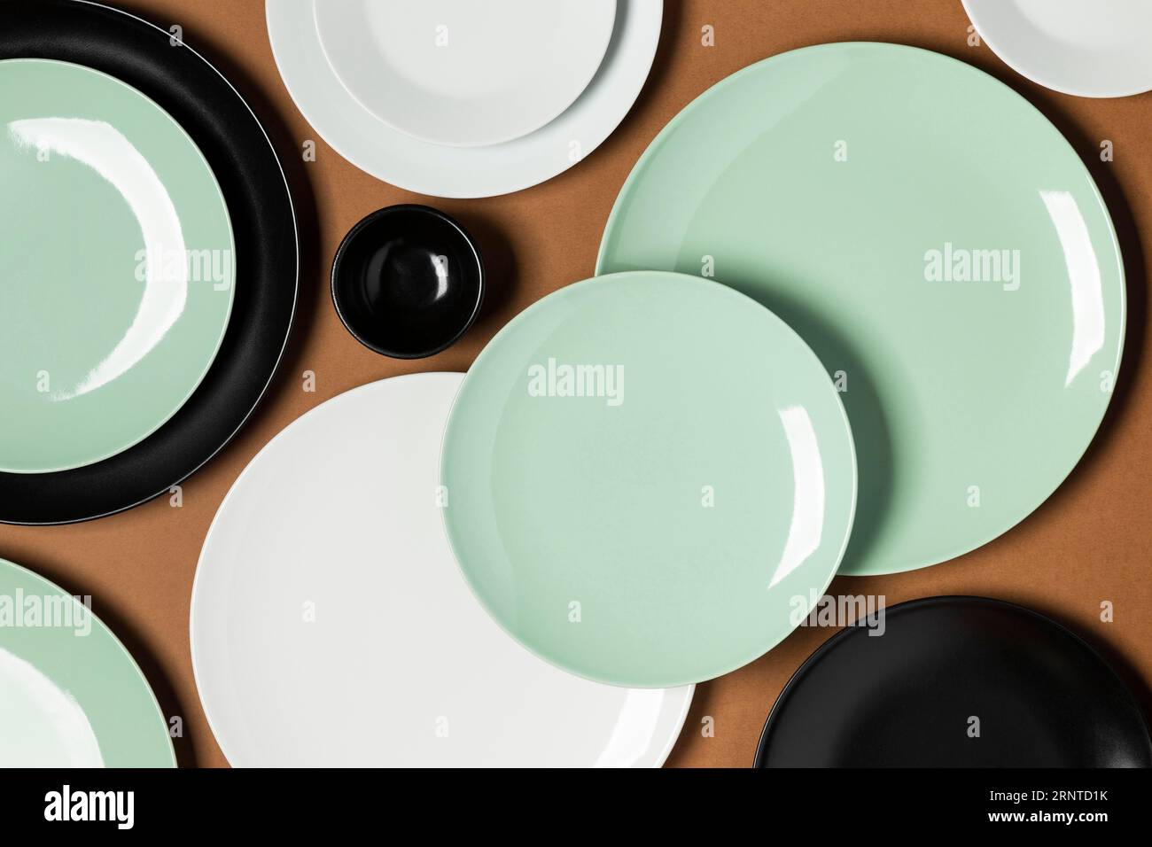 Composition different colored plates Stock Photo - Alamy