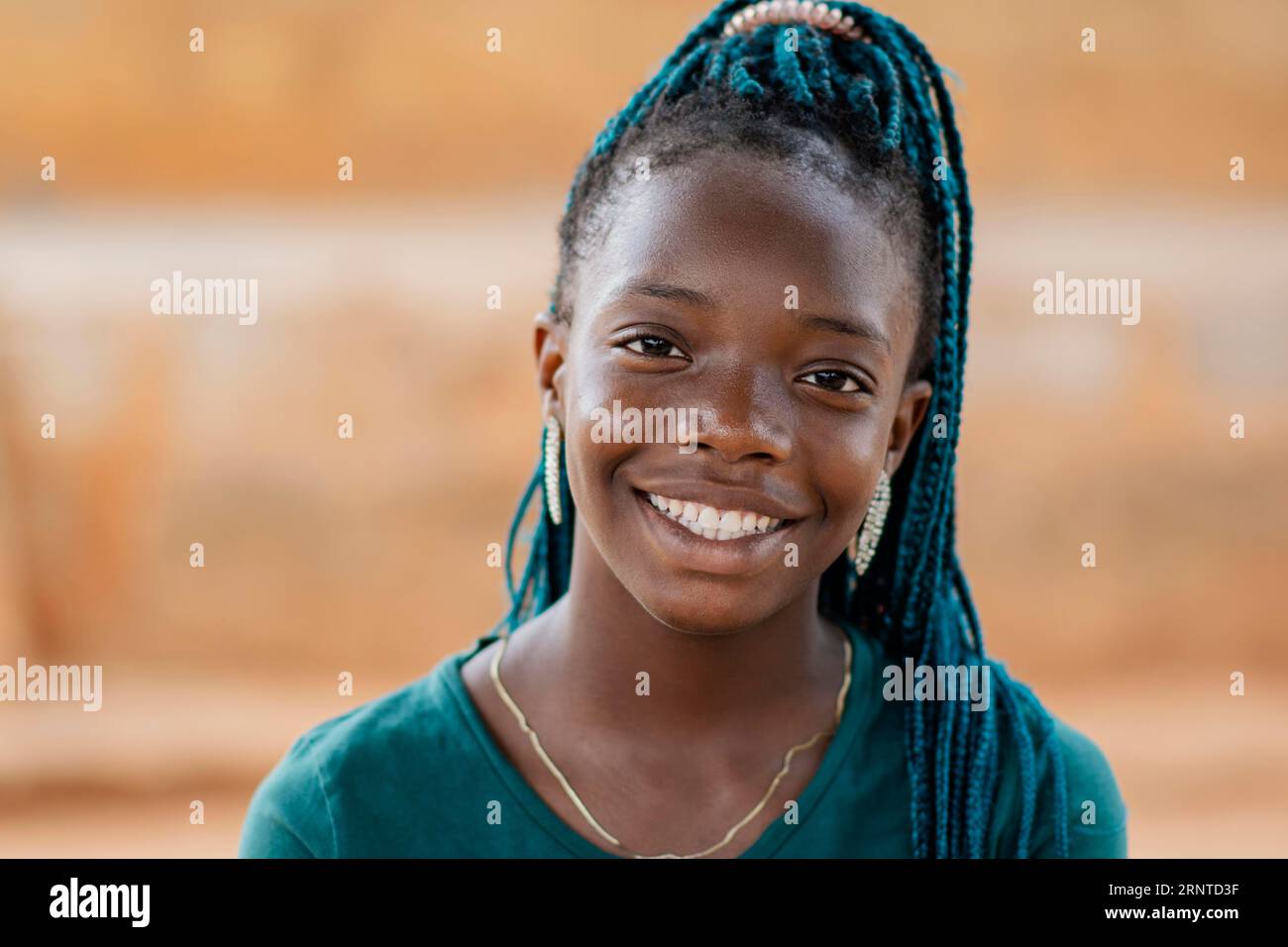 Close up smiley african girl Stock Photo - Alamy