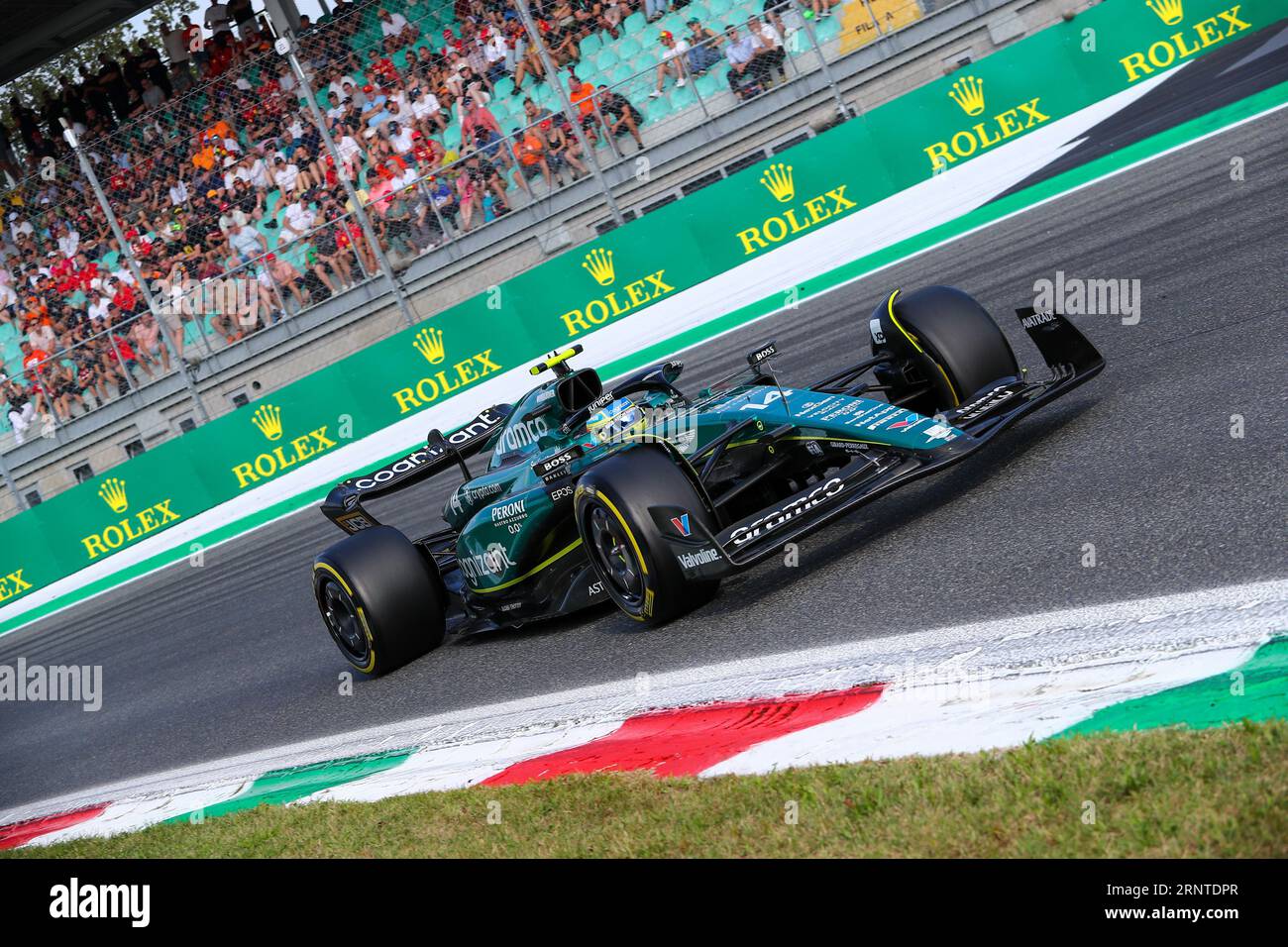 Aston martin f1 team flag hi-res stock photography and images - Alamy