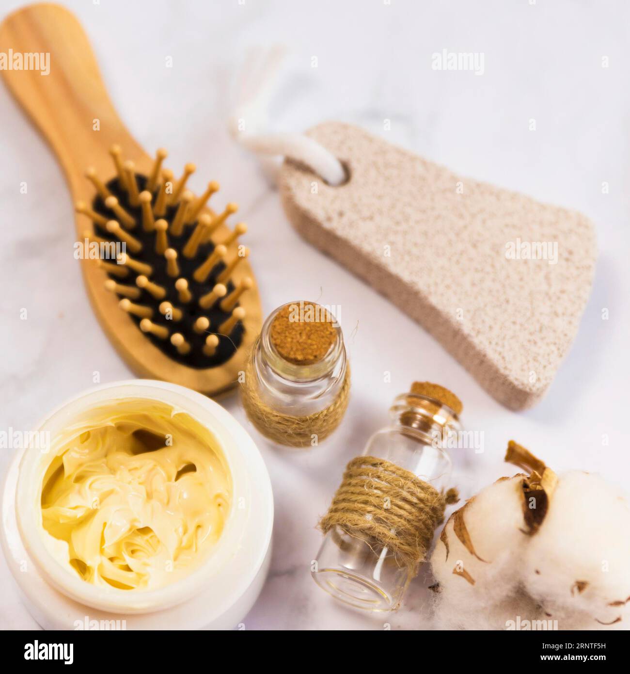 Overhead view beauty skin care spa products Stock Photo - Alamy