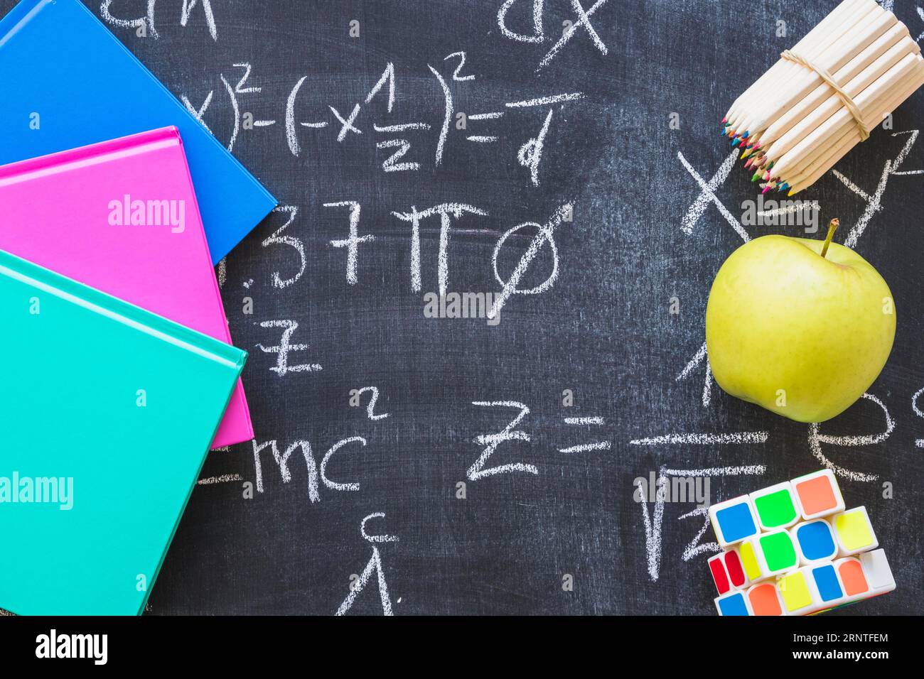 School board with math calculations Stock Photo - Alamy