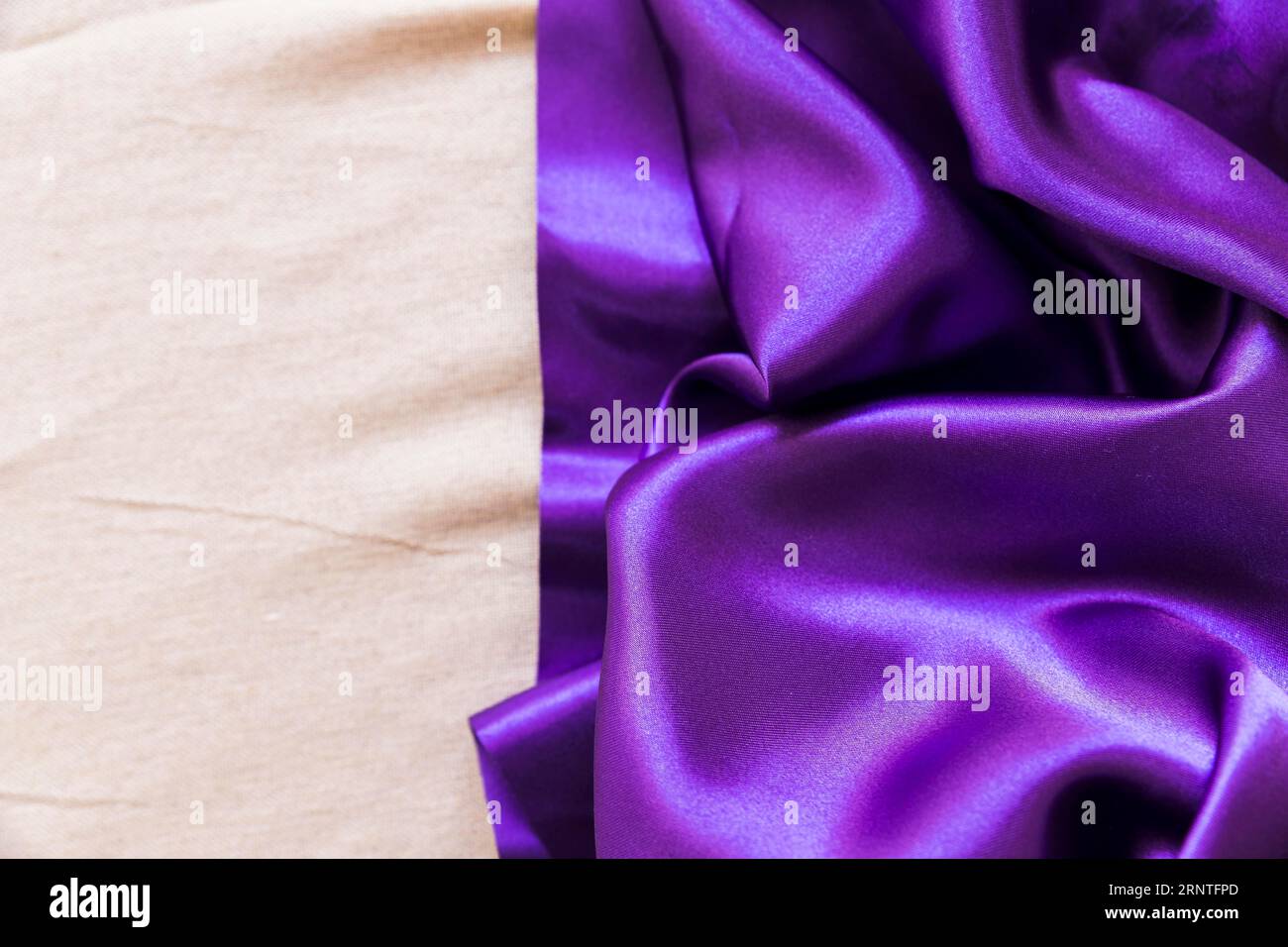 Smooth purple fabric plain textile Stock Photo - Alamy