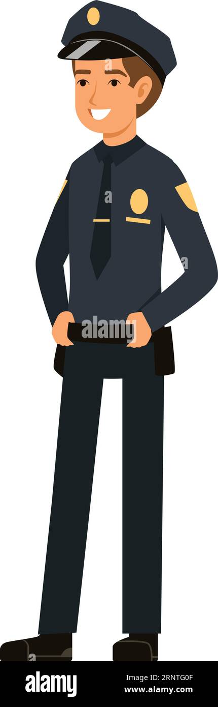 Policeman character. Patrol officer. Cartoon male sheriff Stock Vector ...